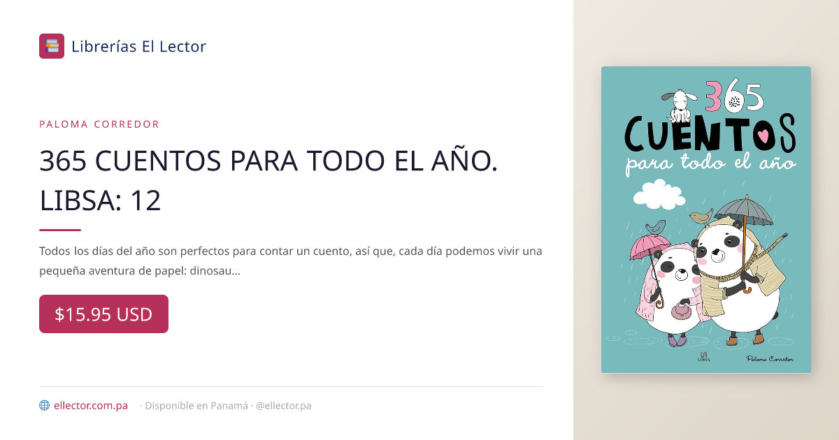 365 CUENTOS PARA TODO EL AÑO. LIBSA: 12 – Librerías El Lector Panamá