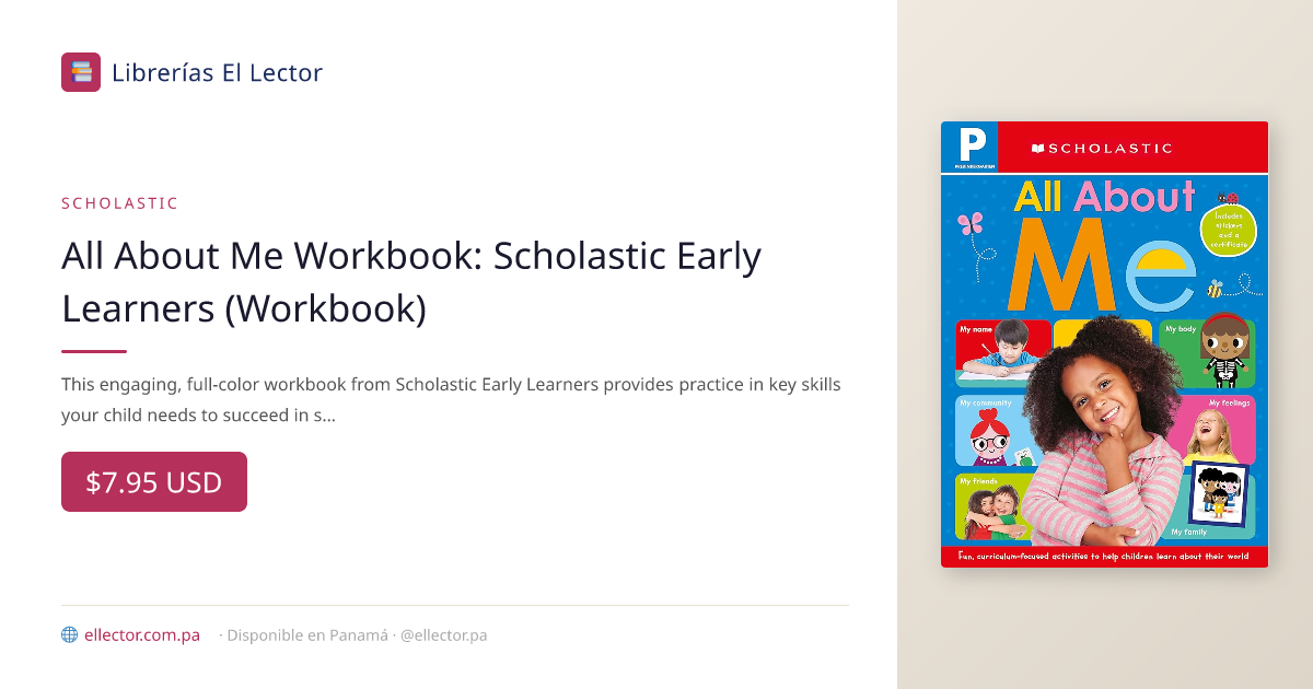 All About Me Workbook: Scholastic Early Learners (Workbook) – Librerías ...