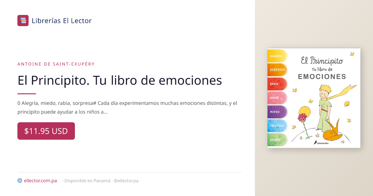 Libro | El principito. Tu libro de emociones |Antoine de Saint-Exupéry ...