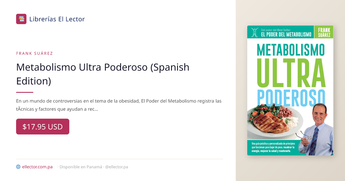 El Lector | Libro | Metabolismo Ultra Poderoso (Spanish Edition ...